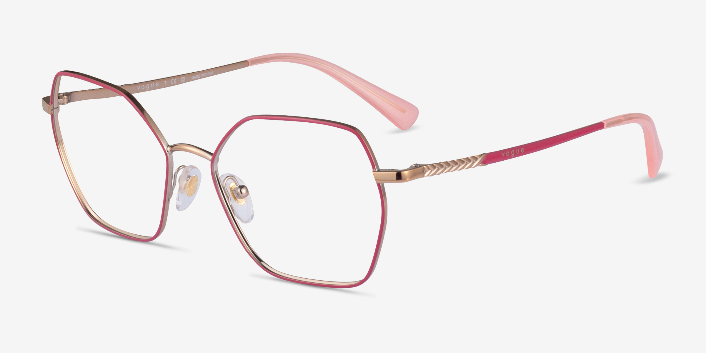 Vogue Eyewear VO4196 - Geometric Pink Frame Glasses For Women ...