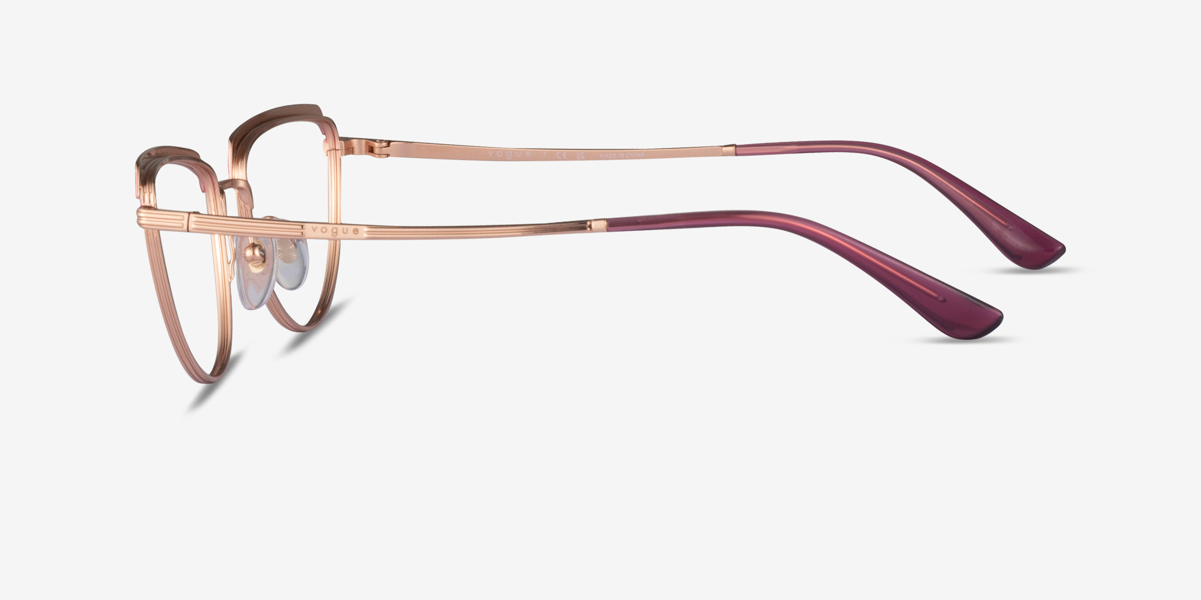 Vogue Eyewear VO4230 - Geometric Pink Rose Gold Frame Glasses For Women ...