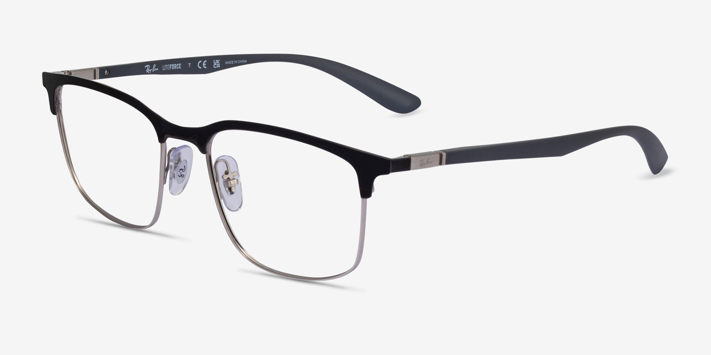 Ray-Ban RB6518 Liteforce - Square Black Silver Frame Eyeglasses ...