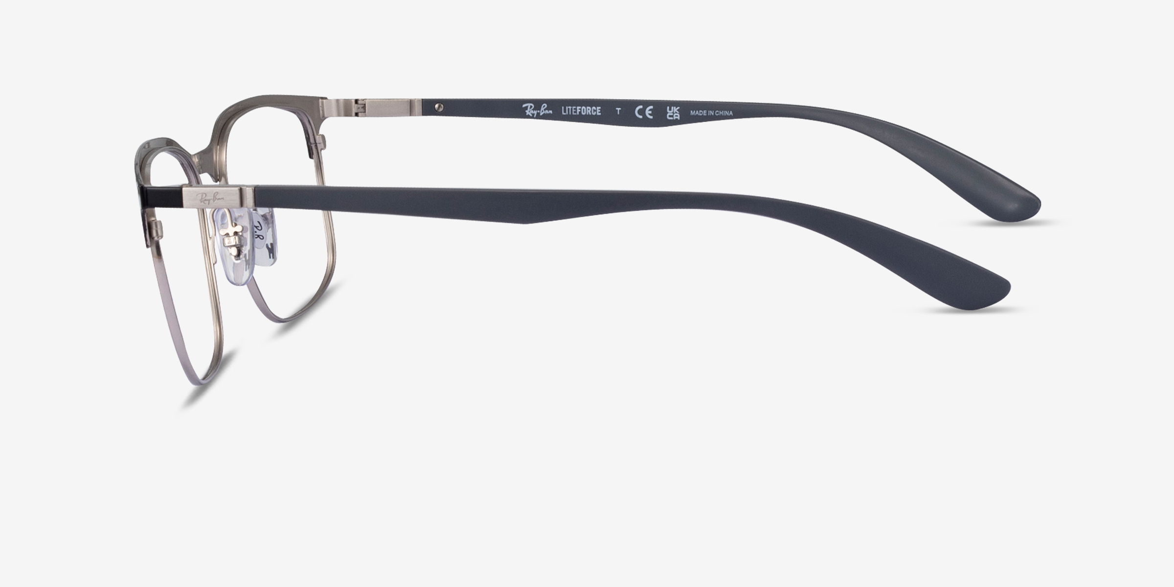 Ray-Ban RB6518 Liteforce - Square Black Silver Frame Eyeglasses ...
