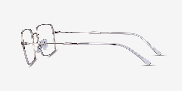 Ray Ban Rb6520 Rectangle Silver Frame Eyeglasses Eyebuydirect