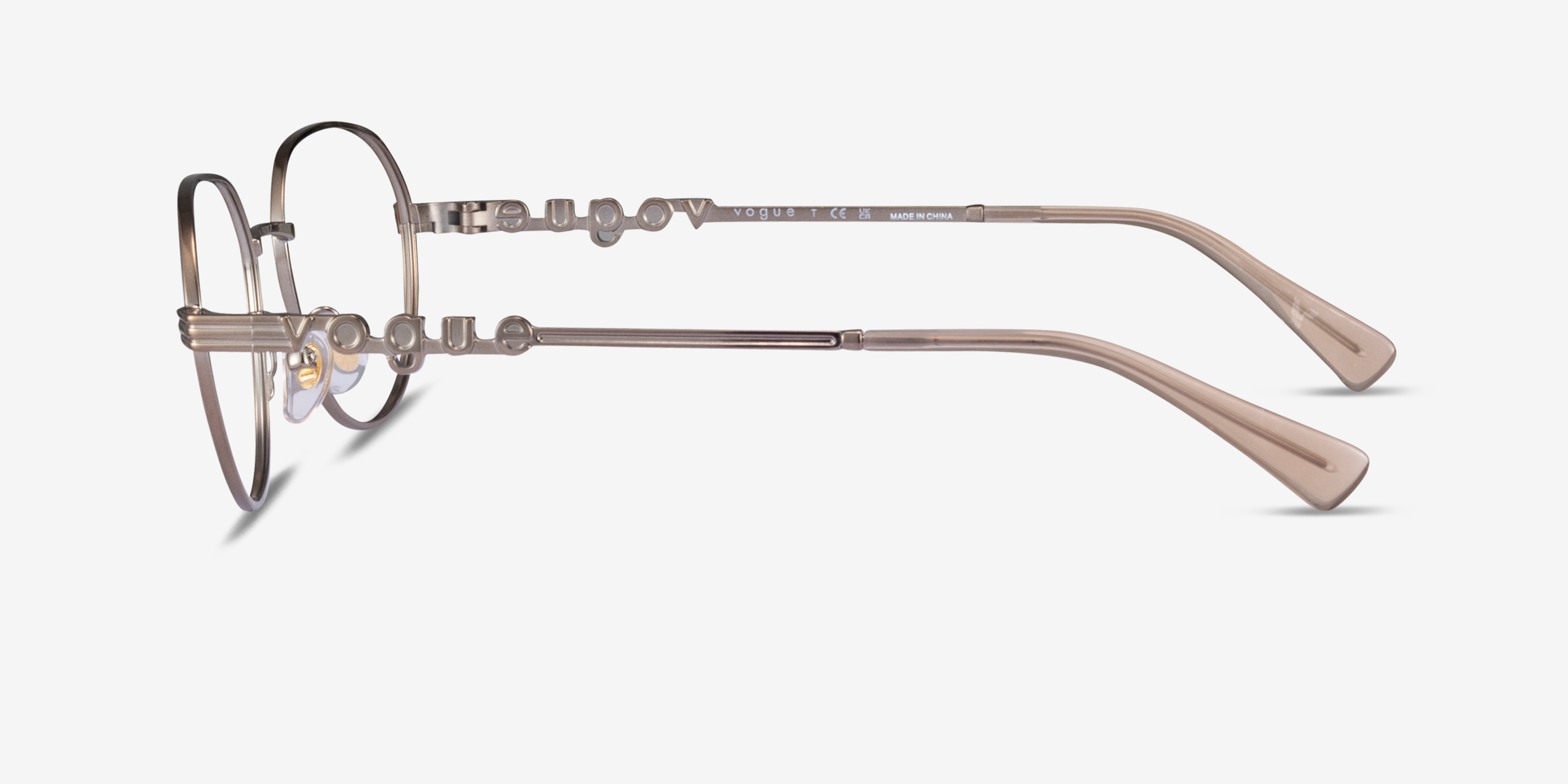 Vogue Eyewear VO4259 - Oval Light Brown Frame Eyeglasses | Eyebuydirect