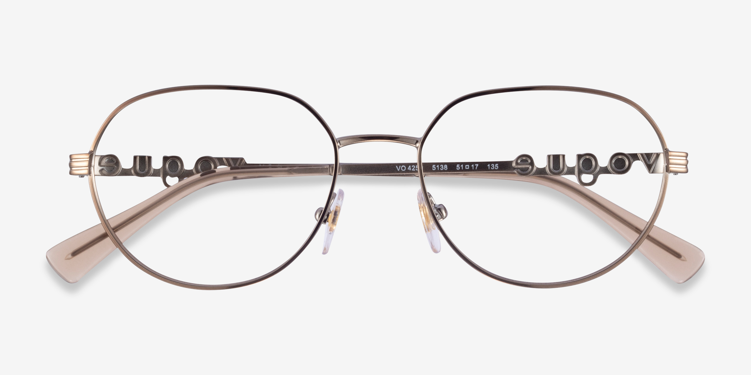 Vogue Eyewear VO4259 - Oval Light Brown Frame Eyeglasses | Eyebuydirect
