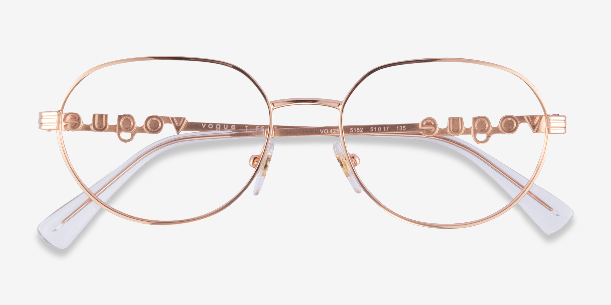 Vogue Eyewear Vo4259 Oval Rose Gold Frame Glasses For Women