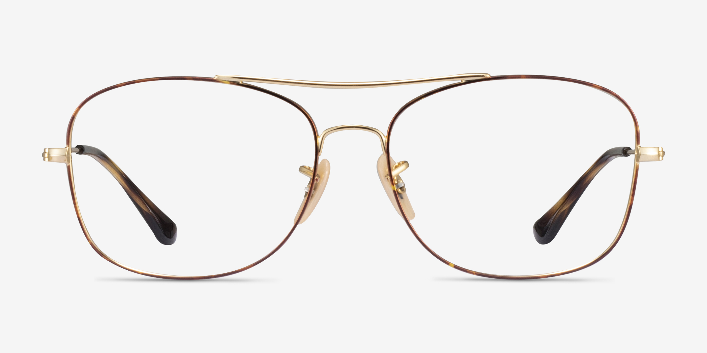 Ray-Ban RB6499 - Aviator Gold Tortoise Frame Eyeglasses | Eyebuydirect
