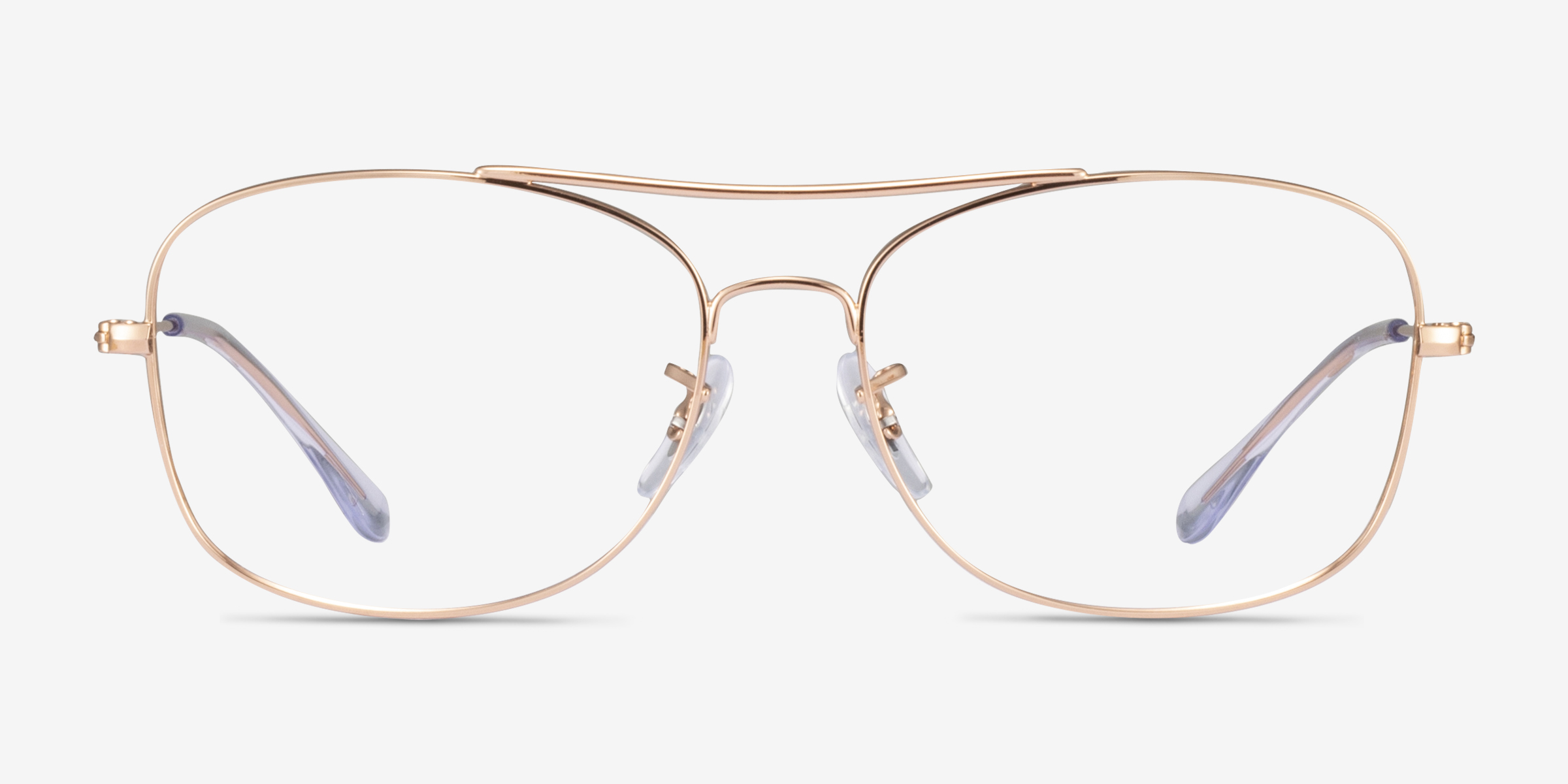 Ray-Ban RB6499 - Aviator Rose Gold Frame Eyeglasses | Eyebuydirect Canada