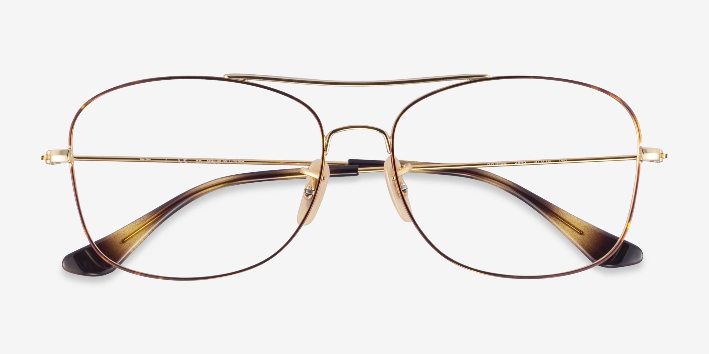 Ray-Ban RB6499 - Aviator Tortoise Gold Frame Eyeglasses | Eyebuydirect