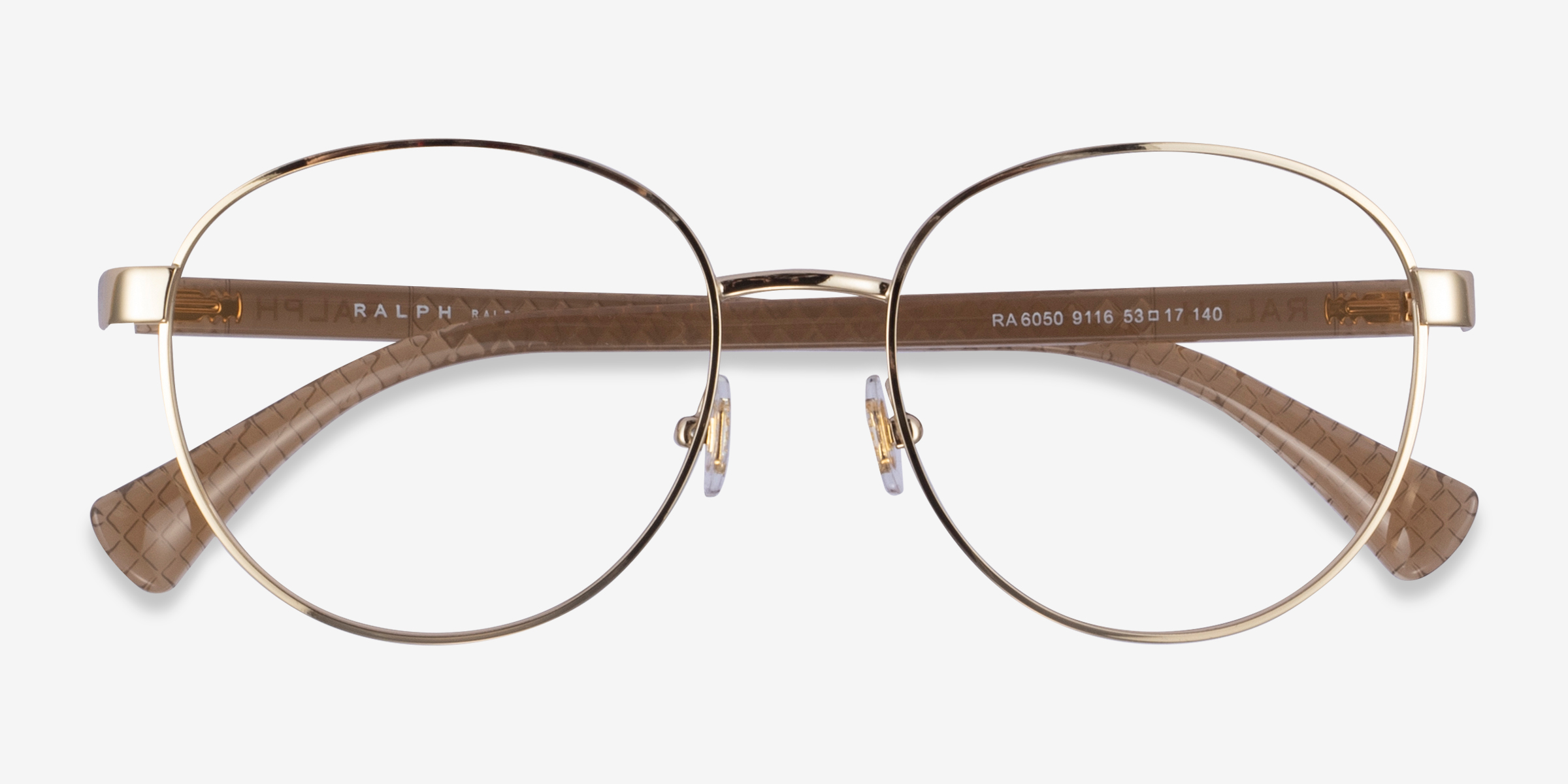 Ralph RA6050 - Round Shiny Gold Frame Eyeglasses | Eyebuydirect
