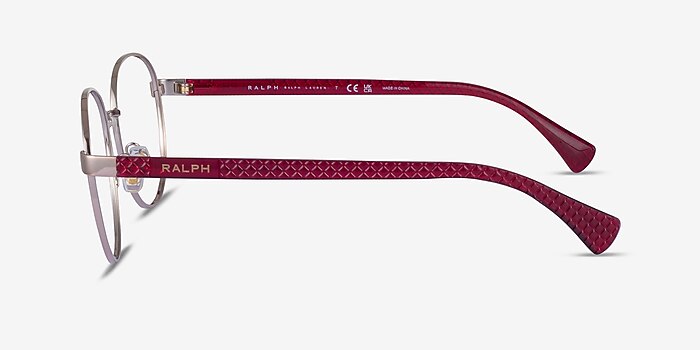 Ralph Ra6050 Round Shiny Rose Gold Frame Glasses For Women Eyebuydirect