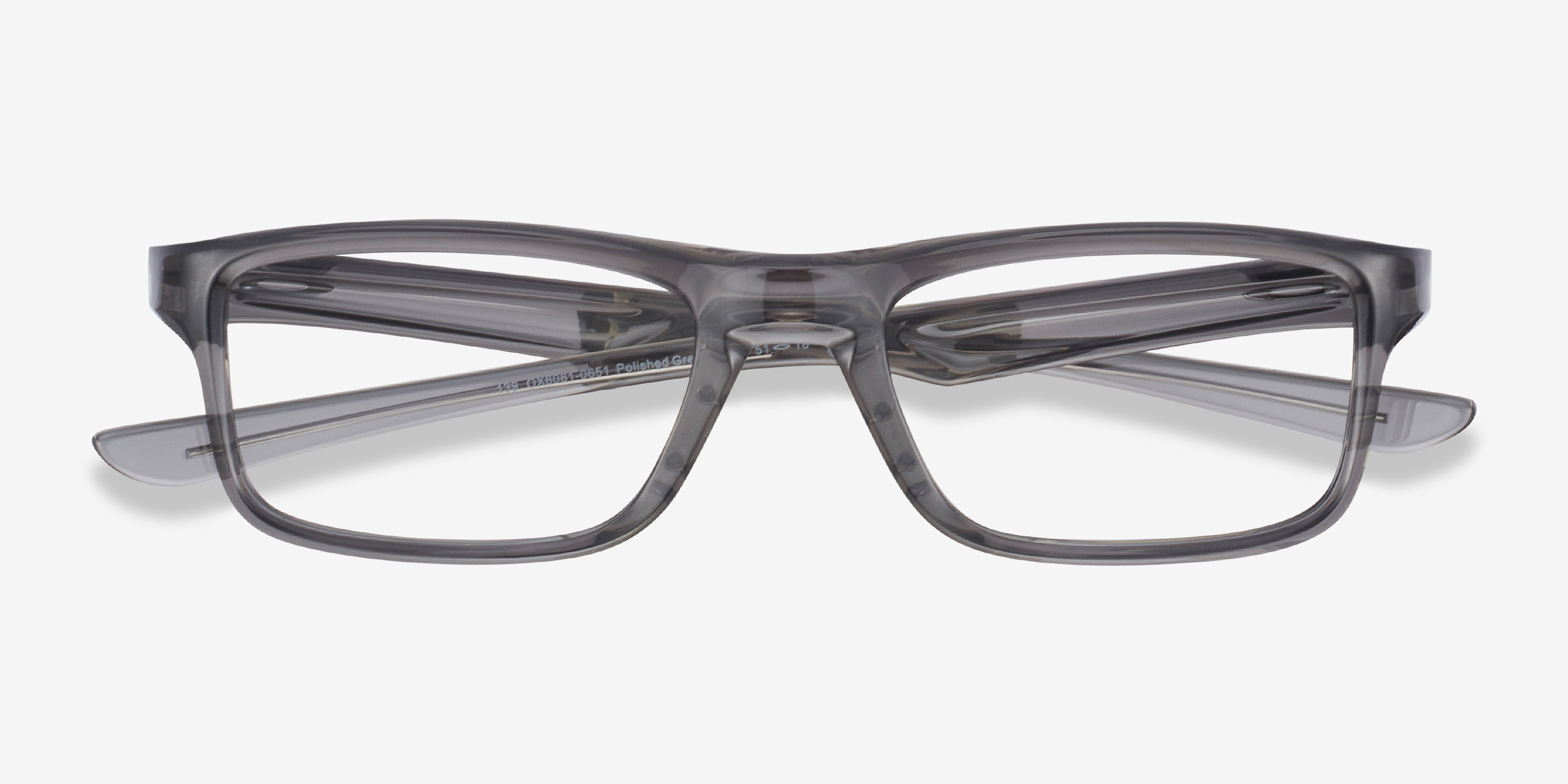 Oakley Plank 2.0 - Rectangle Polished Gray Smoke Frame Glasses For Men ...