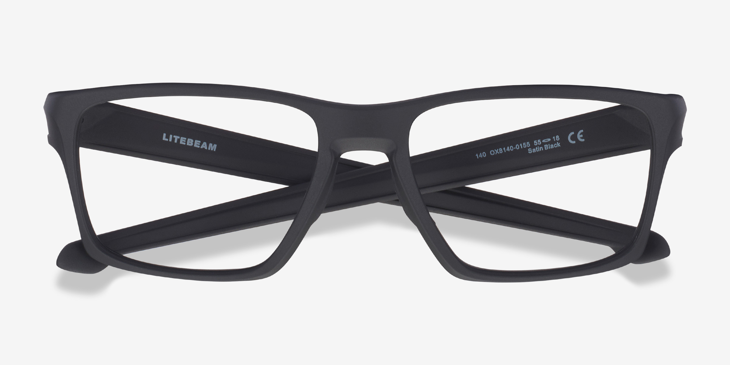 Oakley Litebeam Rectangle Satin Black Frame Glasses For Men