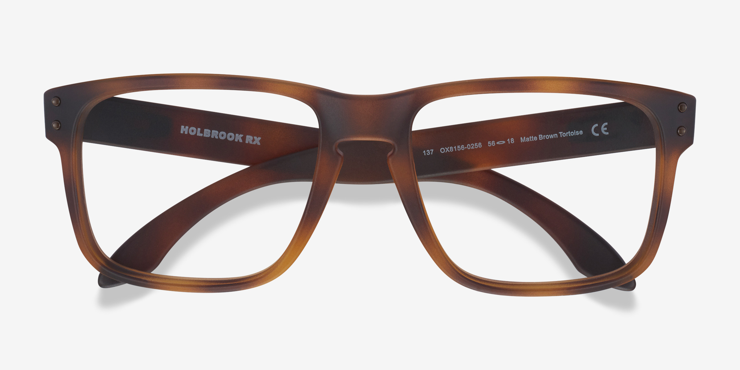 Oakley Holbrook Rx Rectangle Matte Brown Tortoise Frame Glasses For