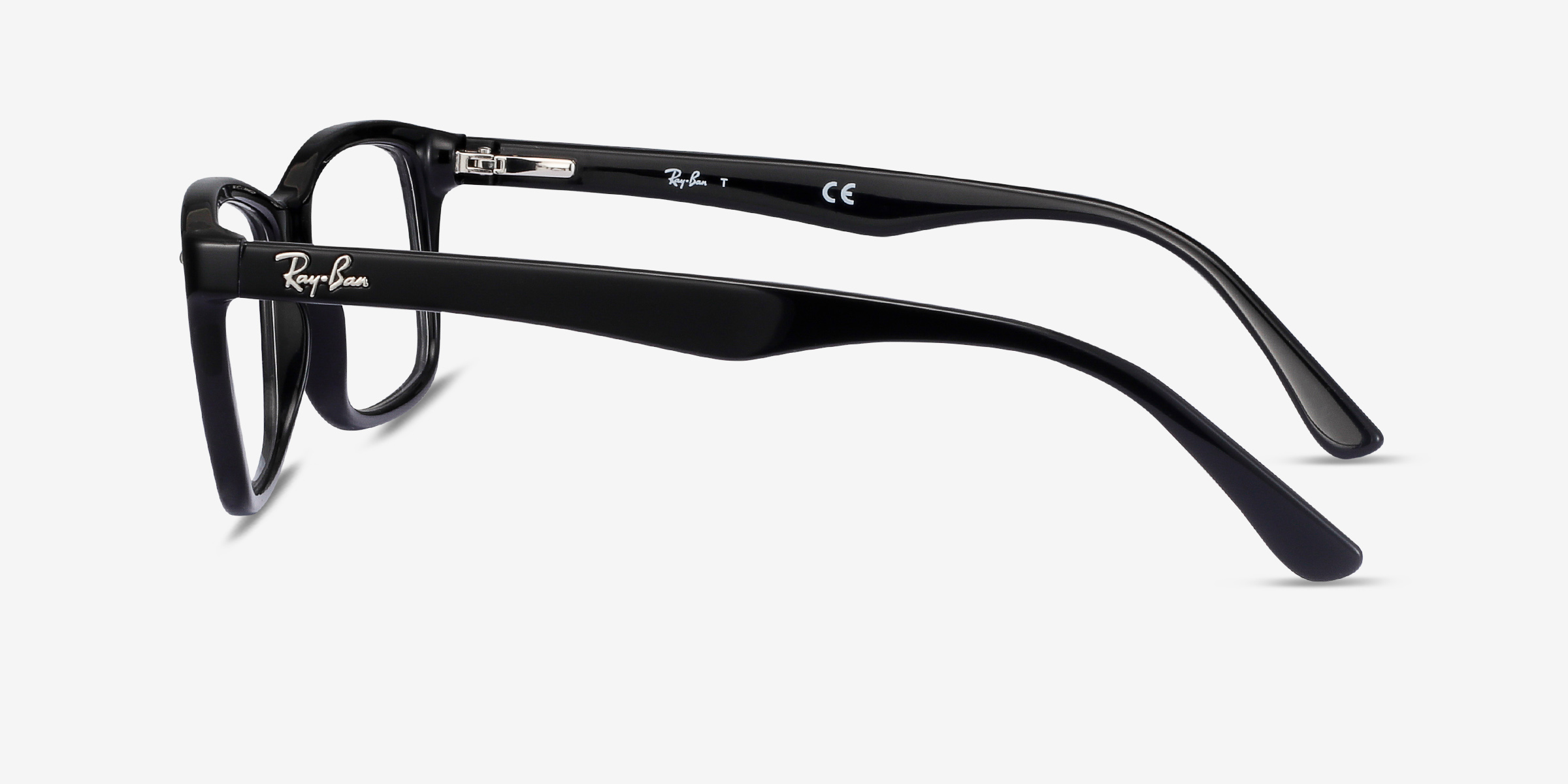 Ray-Ban RB5228 - Rectangle Black Frame Eyeglasses | Eyebuydirect Canada