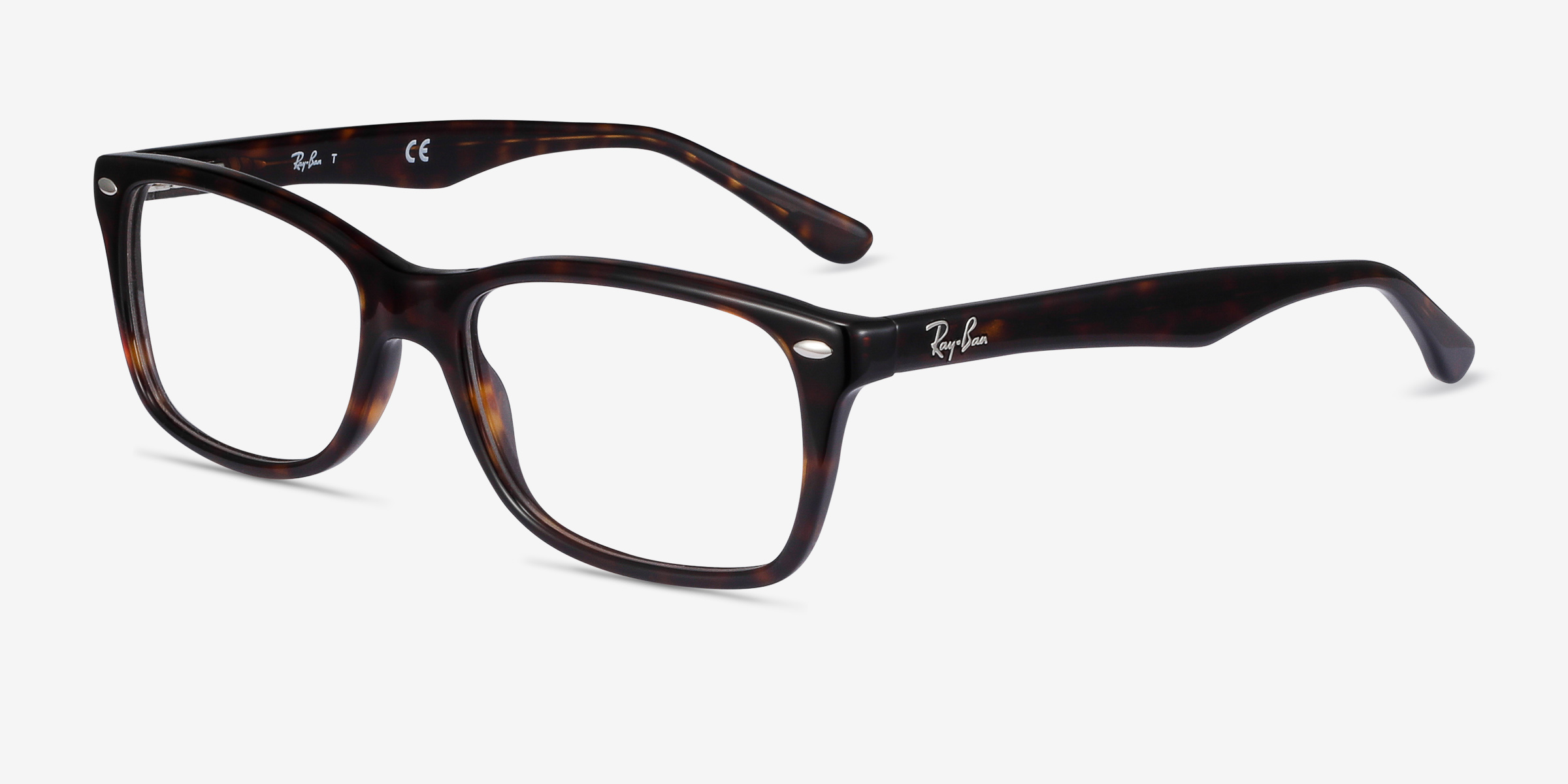 Ray Ban Rb5228 Rectangle Tortoise Frame Eyeglasses Eyebuydirect Canada