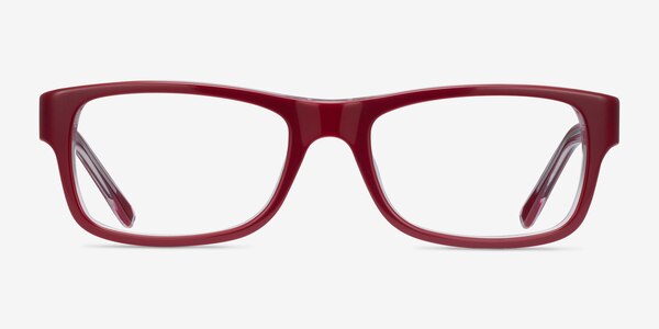 Ray-Ban RB5268 - Rectangle Red Frame Eyeglasses | Eyebuydirect Canada