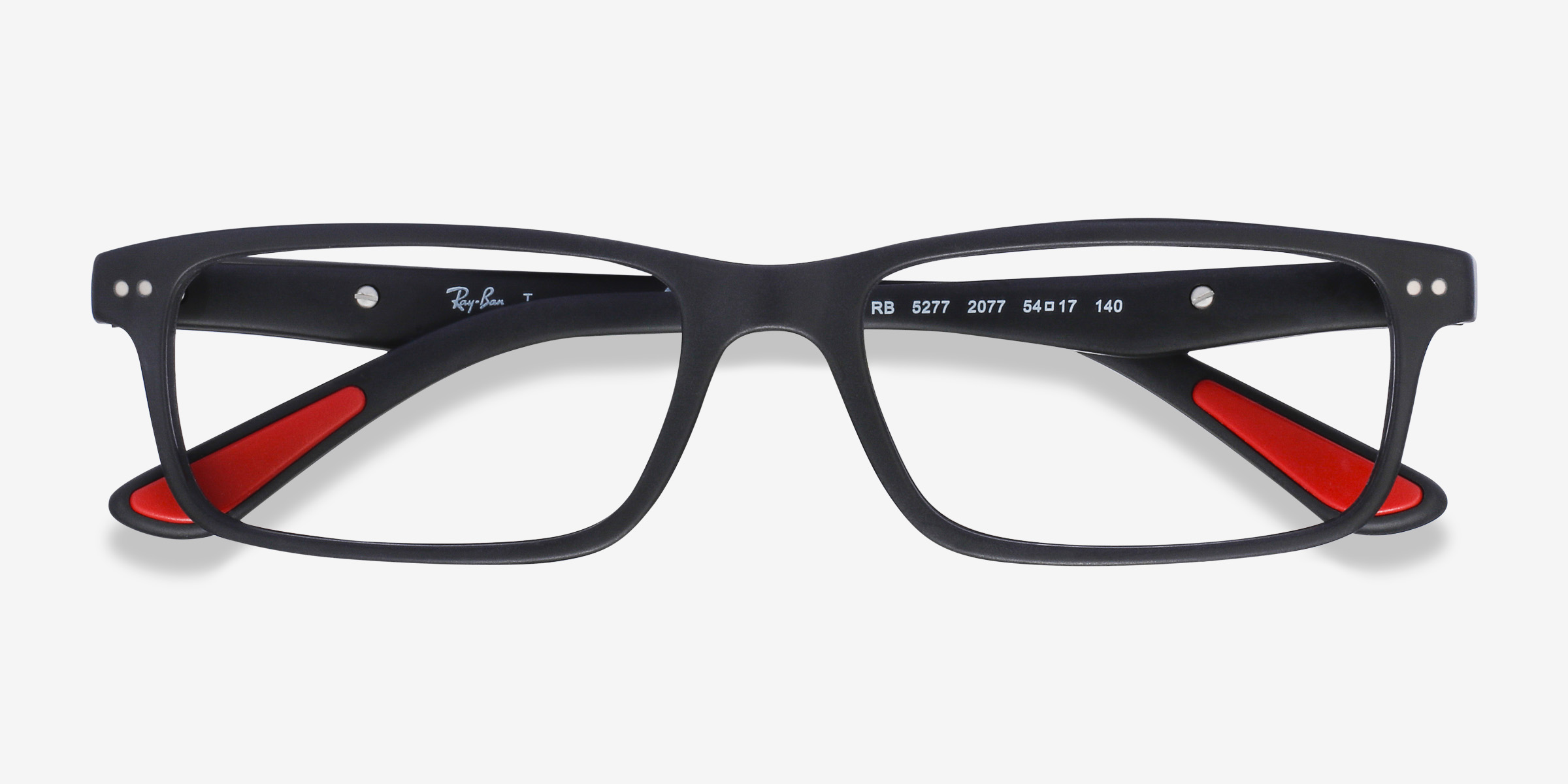 Ray-Ban RB5277 - Rectangle Matte Black Frame Eyeglasses | Eyebuydirect