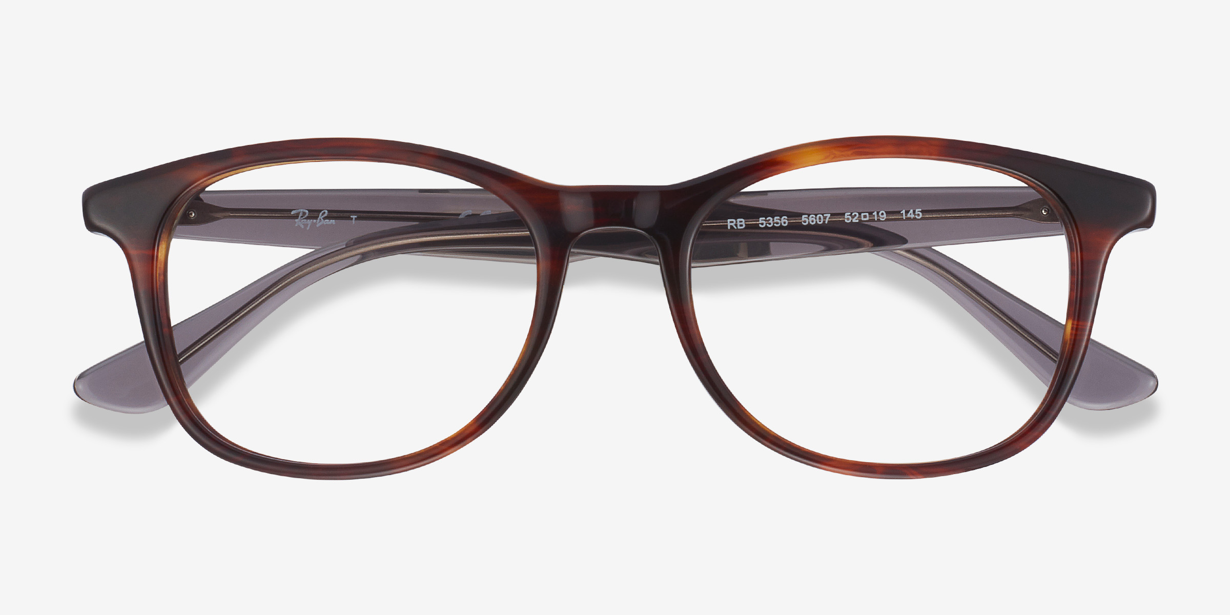 Ray-Ban RB5356 - Square Tortoise & Gray Frame Eyeglasses | Eyebuydirect
