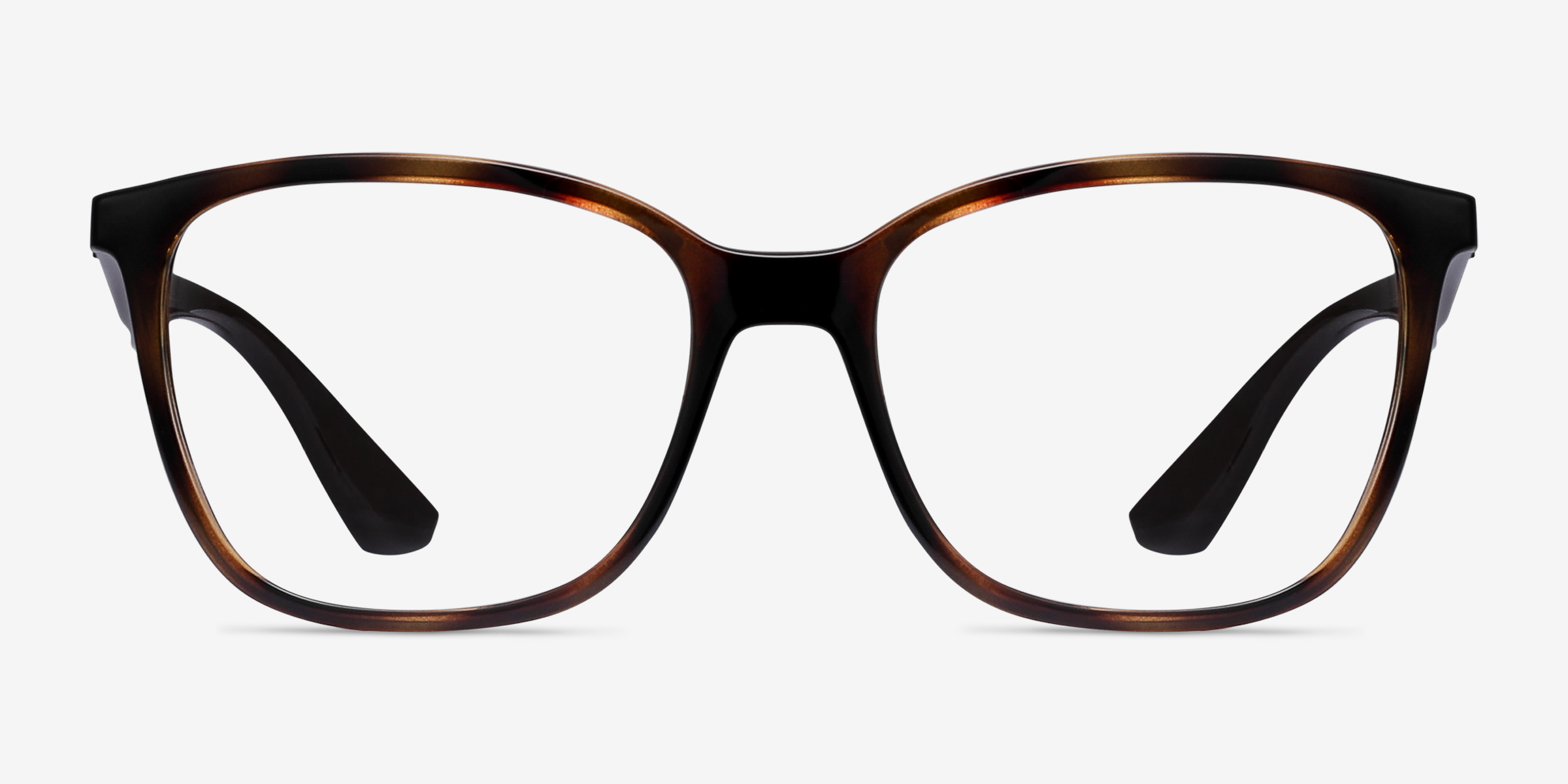 Ray-Ban RB7066 - Square Tortoise Brown Frame Eyeglasses | Eyebuydirect