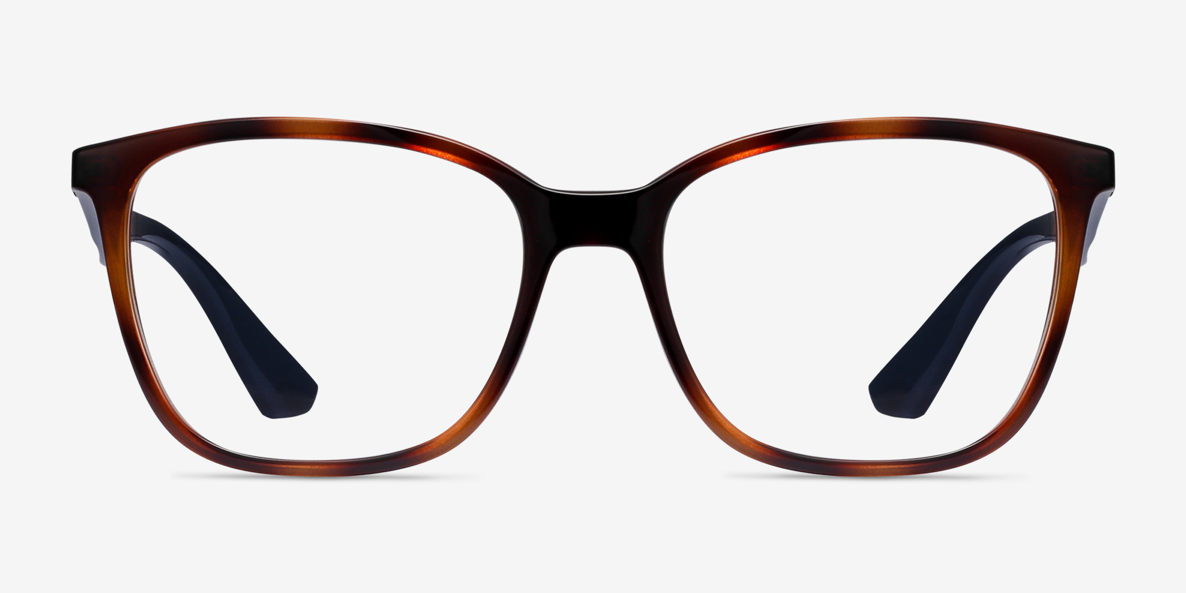 Ray-Ban RB7066 - Square Tortoise Blue Frame Eyeglasses | Eyebuydirect