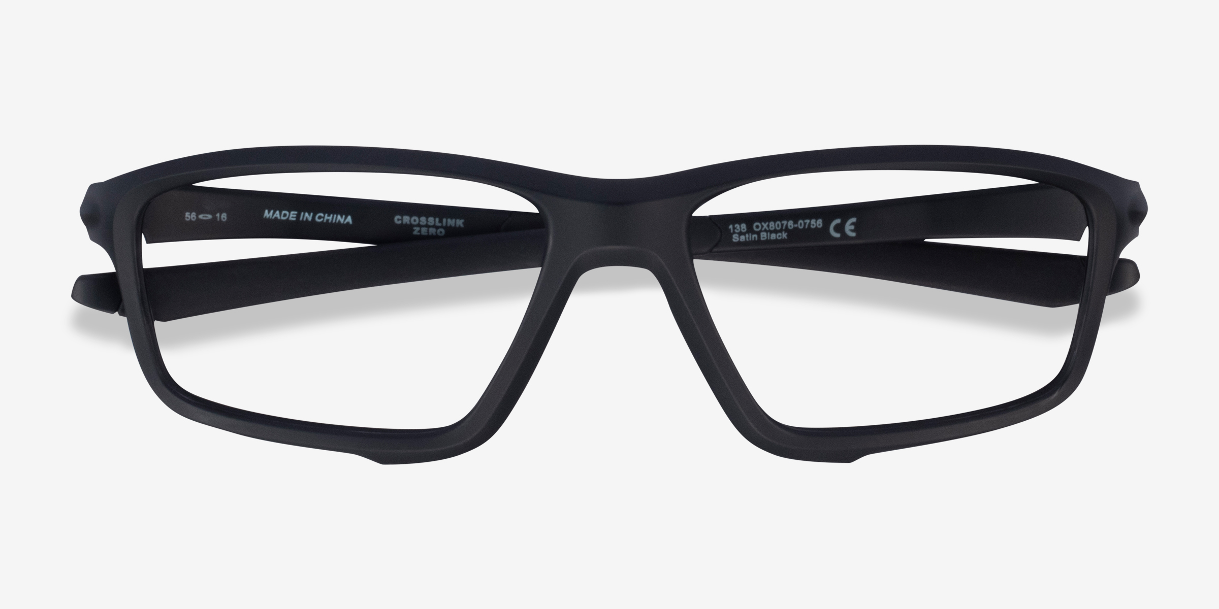 Oakley Crosslink Zero Rectangle Satin Black Frame Glasses For Men