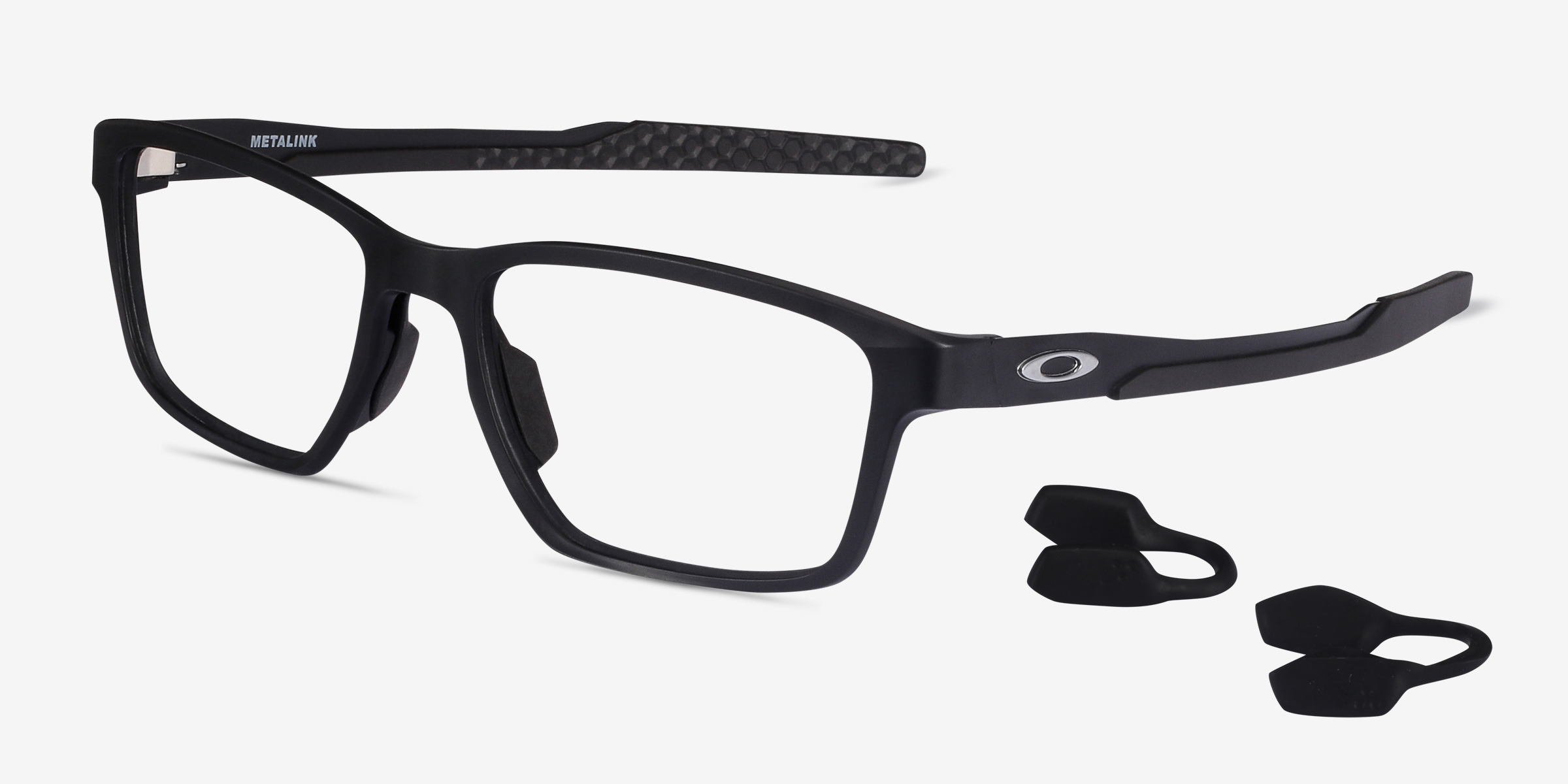 Oakley Metalink - Rectangle Satin Black Frame Glasses For Men ...