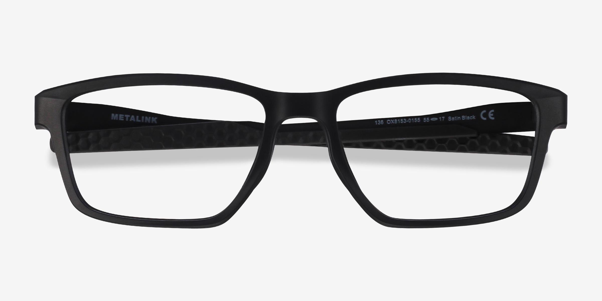 Oakley Metalink Rectangle Satin Black Frame Glasses For Men