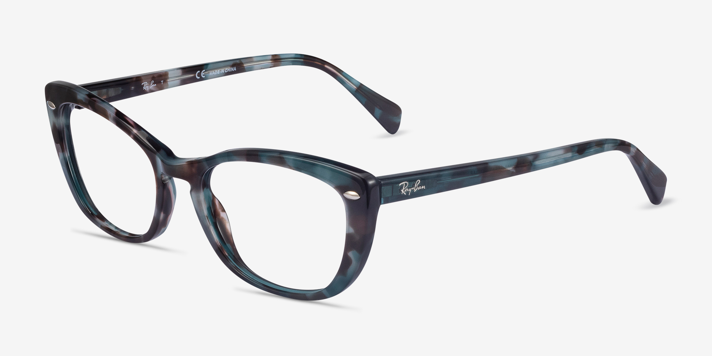 Ray-Ban RB5366 - Cat Eye Blue Tortoise Frame Glasses For Women ...
