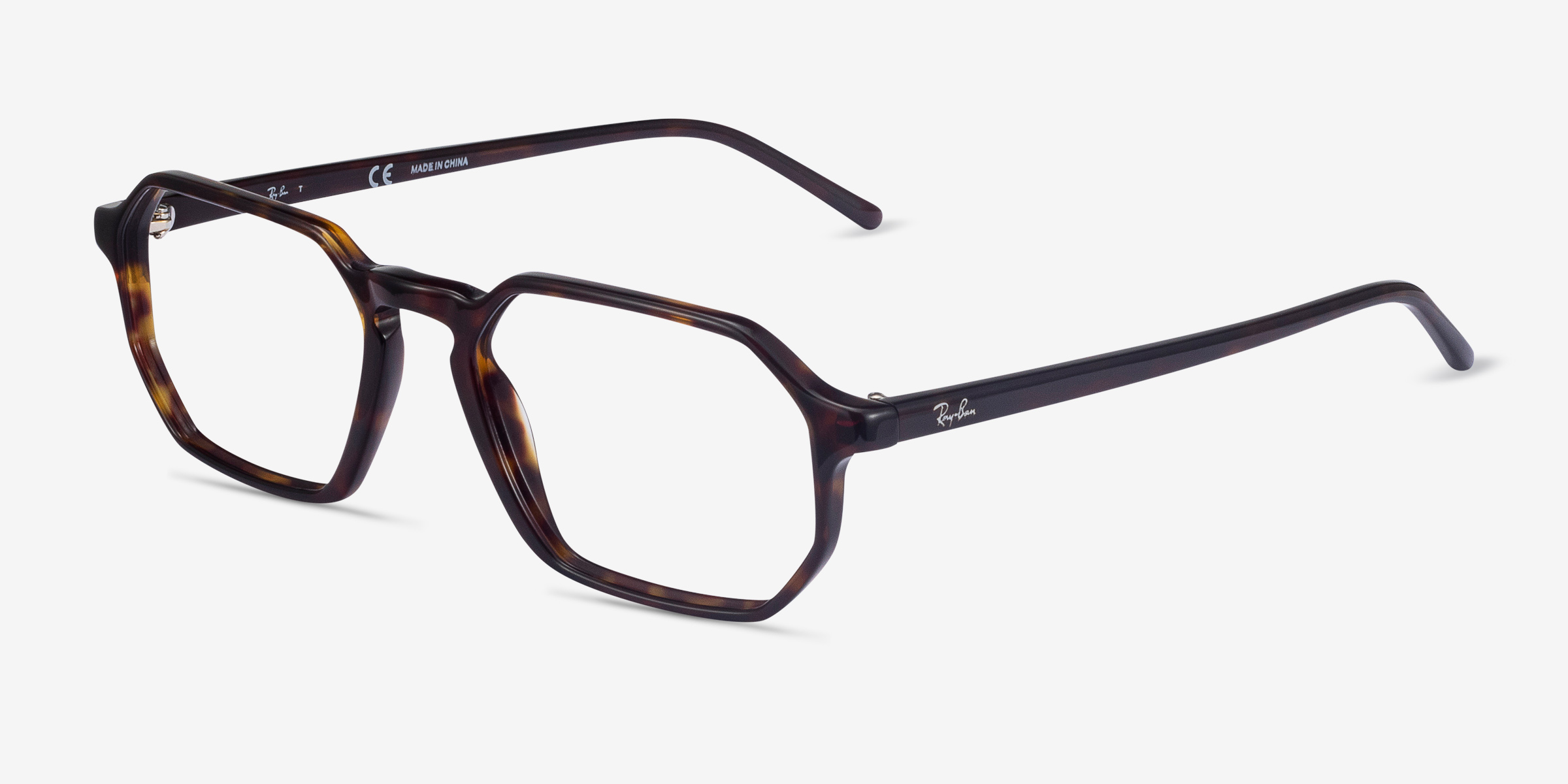 Ray-Ban RB5370 - Geometric Tortoise Frame Eyeglasses | Eyebuydirect Canada