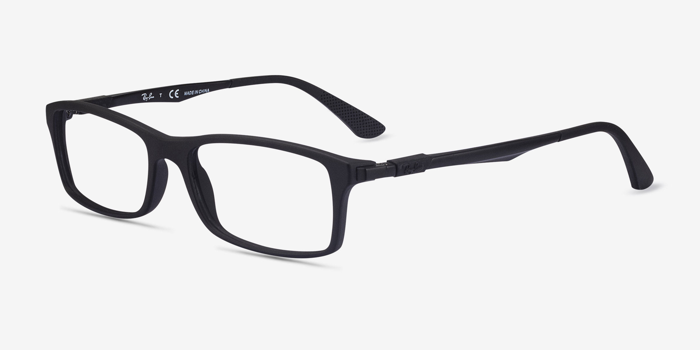 Ray-Ban RB7017 - Rectangle Black Frame Eyeglasses | Eyebuydirect Canada