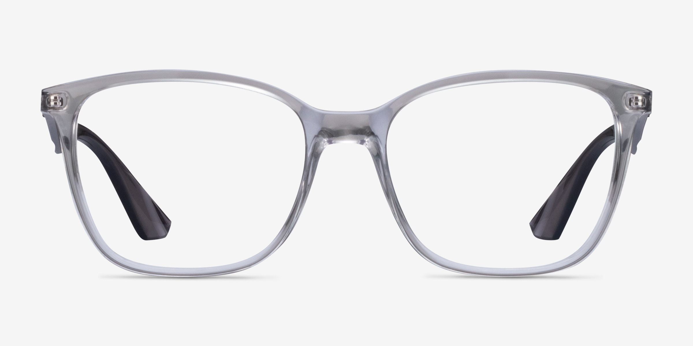 Ray-Ban RB7066 - Square Clear Gray Frame Eyeglasses | Eyebuydirect Canada