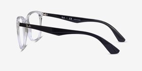 Ray-Ban RB7066 - Square Clear Black Frame Eyeglasses | Eyebuydirect
