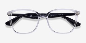 Ray-Ban RB7066 - Square Clear Black Frame Eyeglasses | Eyebuydirect