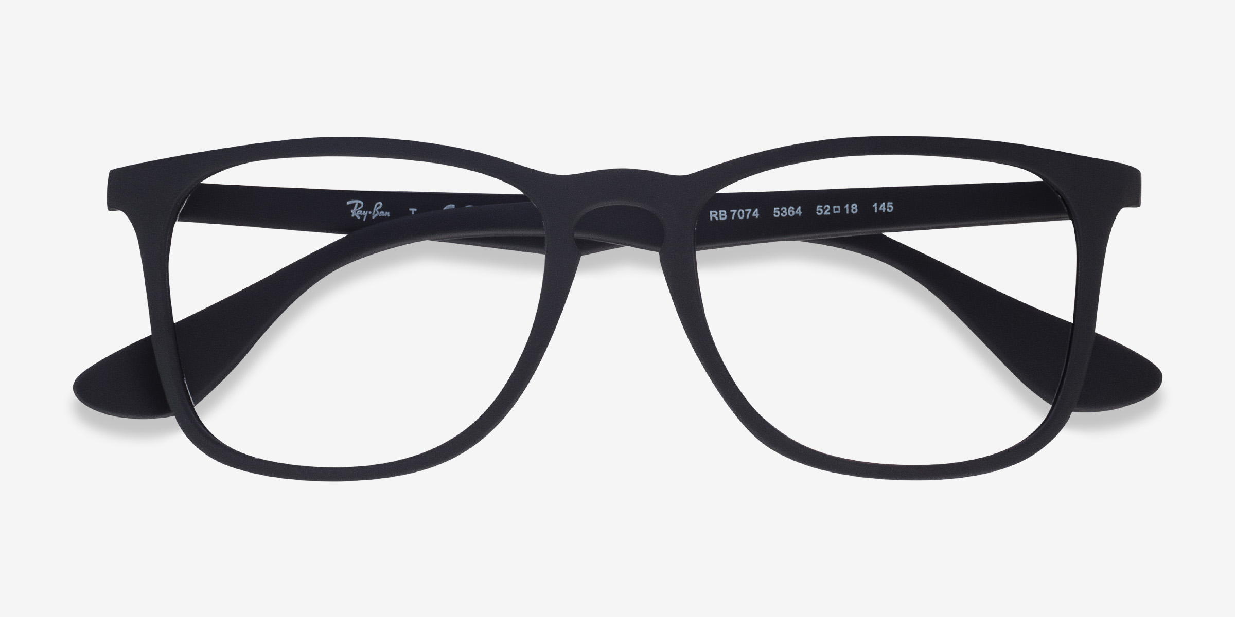 Ray-Ban RB7074 - Rectangle Black Frame Eyeglasses | Eyebuydirect Canada