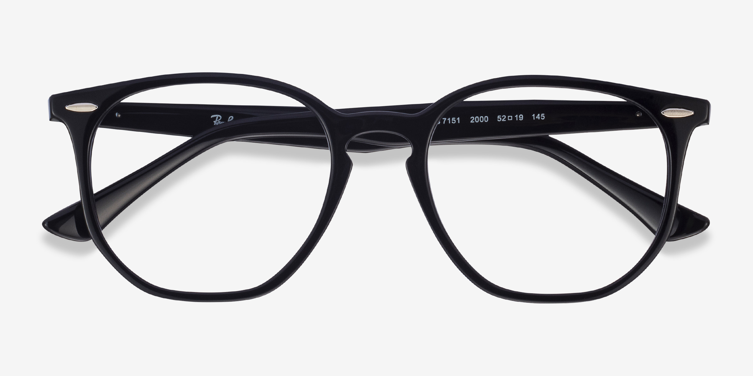 Ray-Ban RB7151 - Square Black Frame Eyeglasses | Eyebuydirect Canada