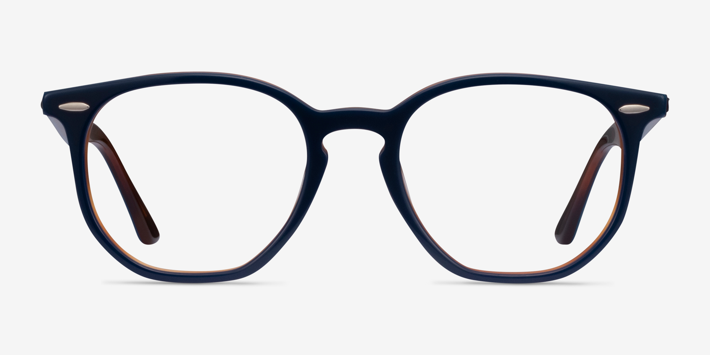 Ray-Ban RB7151 - Square Blue Tortoise Frame Eyeglasses | Eyebuydirect ...