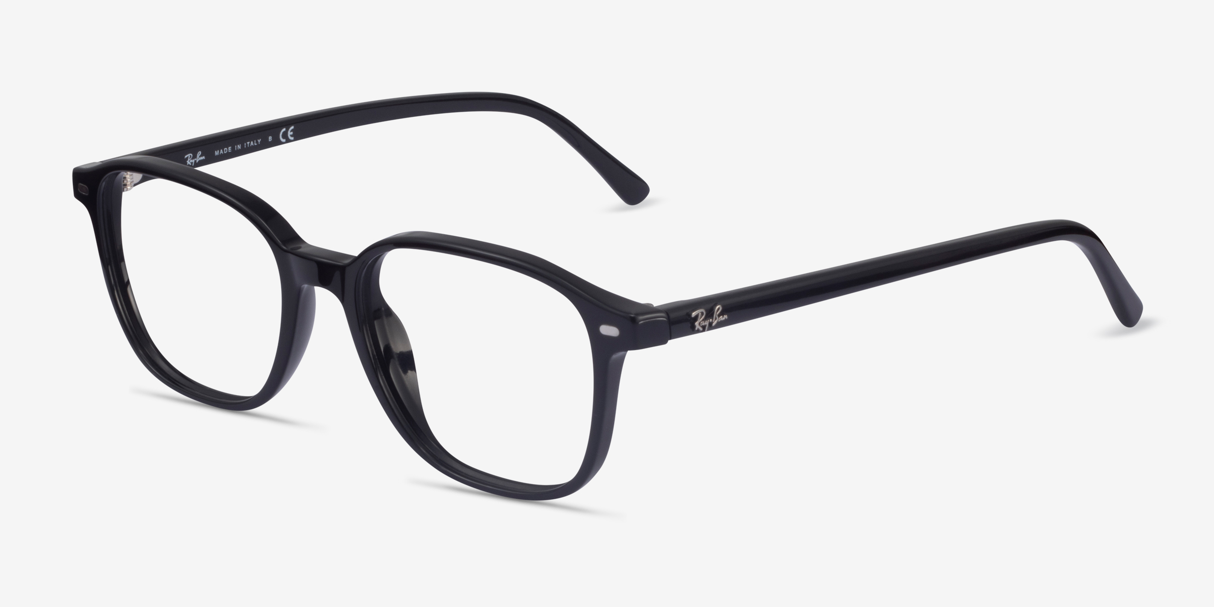 Ray-Ban RB5393 Leonard - Square Black Frame Eyeglasses | Eyebuydirect ...