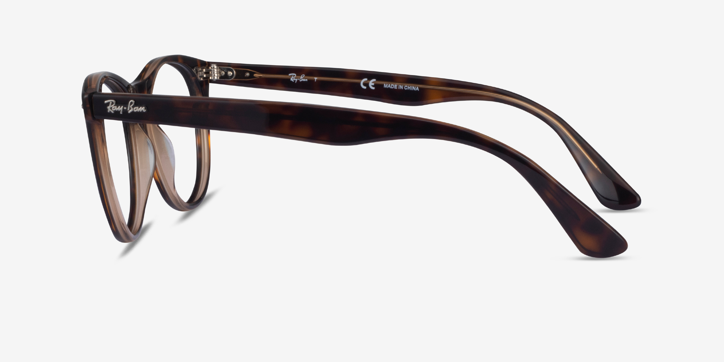 Ray-Ban RB2185V - Round Leopard Frame Eyeglasses | Eyebuydirect Canada