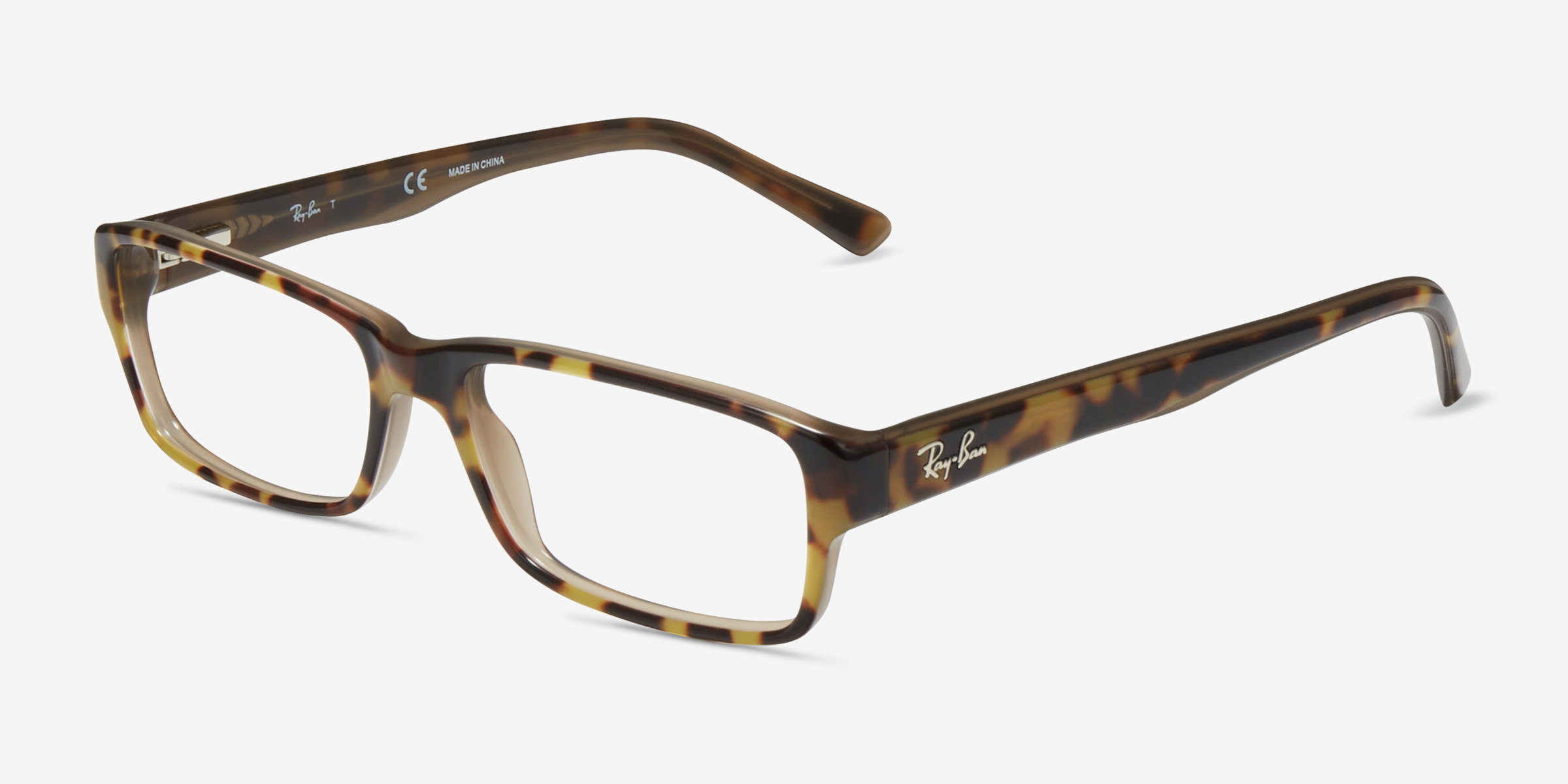 Ray-Ban RB5169 - Rectangle Yellow Tortoise Frame Eyeglasses | Eyebuydirect