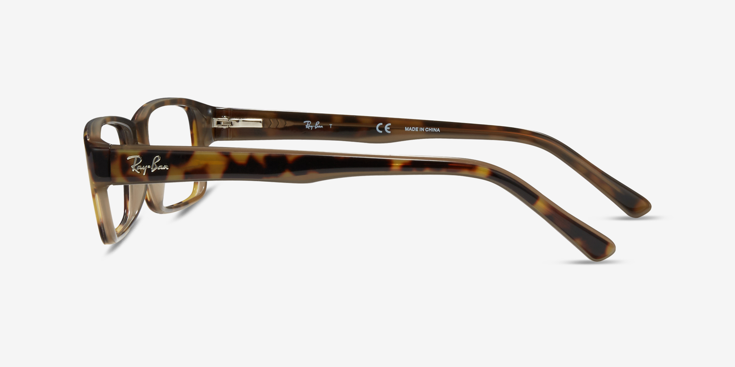 Ray-Ban RB5169 - Rectangle Yellow Tortoise Frame Eyeglasses | Eyebuydirect