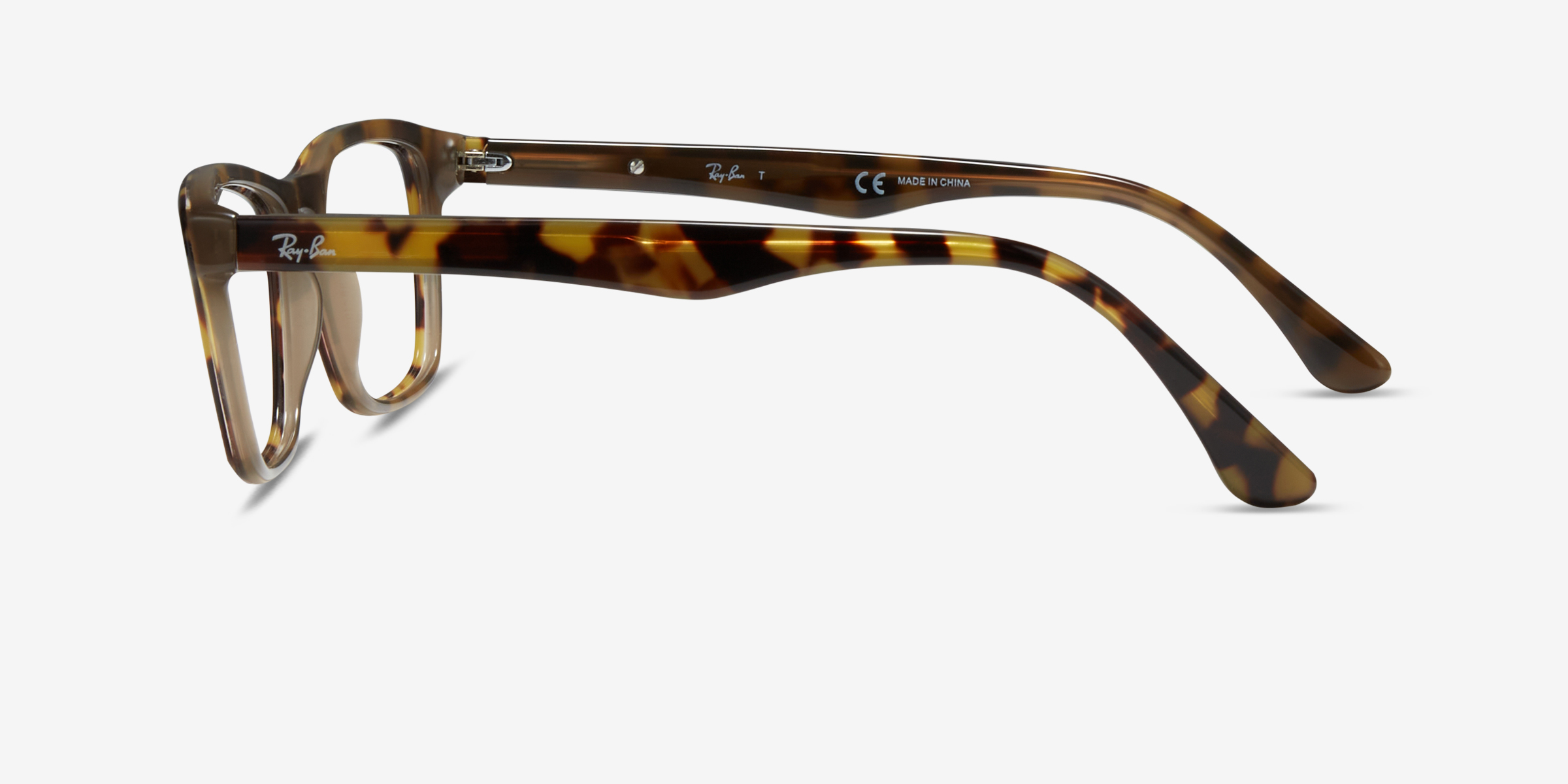 Ray-Ban RB5279 - Rectangle Yellow Tortoise Frame Eyeglasses | Eyebuydirect