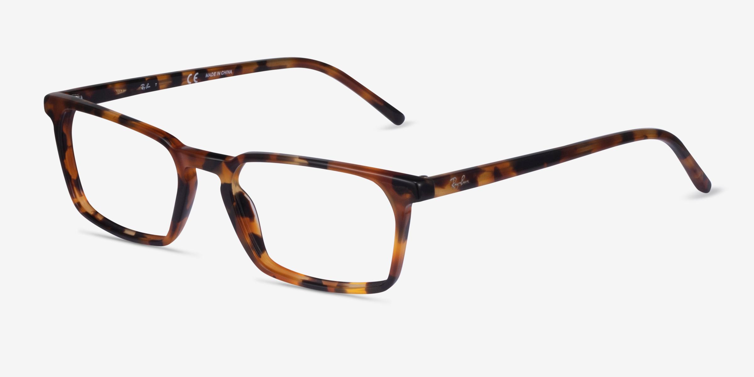 Ray-Ban RB5372 - Rectangle Tortoise Frame Eyeglasses | Eyebuydirect Canada