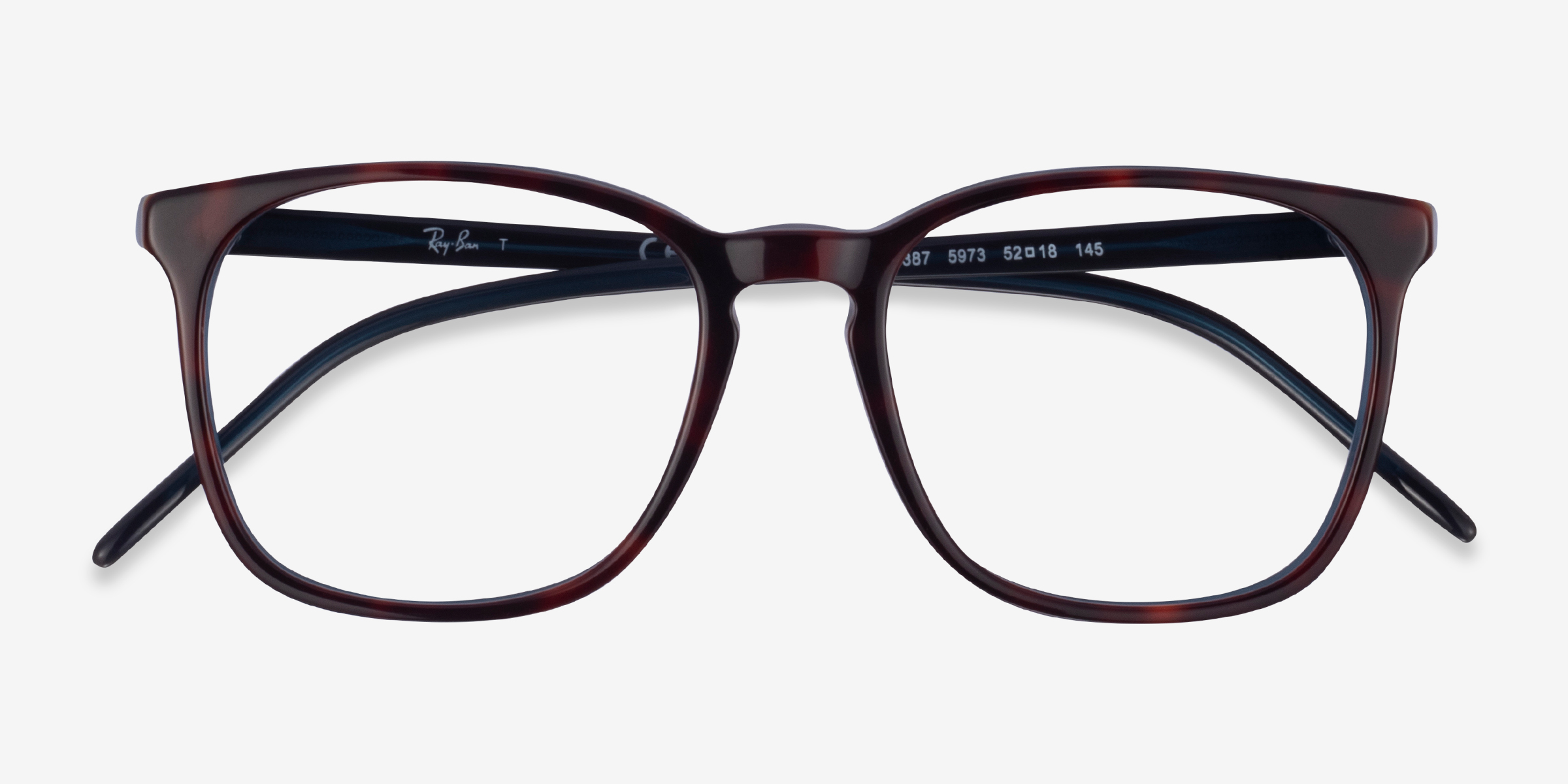 Ray Ban Rb5387 Square Tortoise Frame Eyeglasses Eyebuydirect Canada