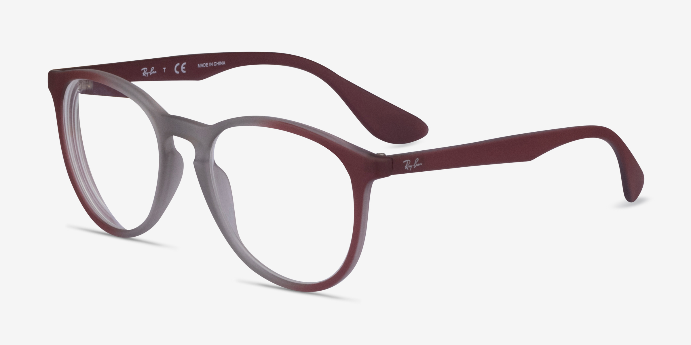 Ray-Ban RB7046 - Round Gray Red Frame Glasses For Women | Eyebuydirect ...