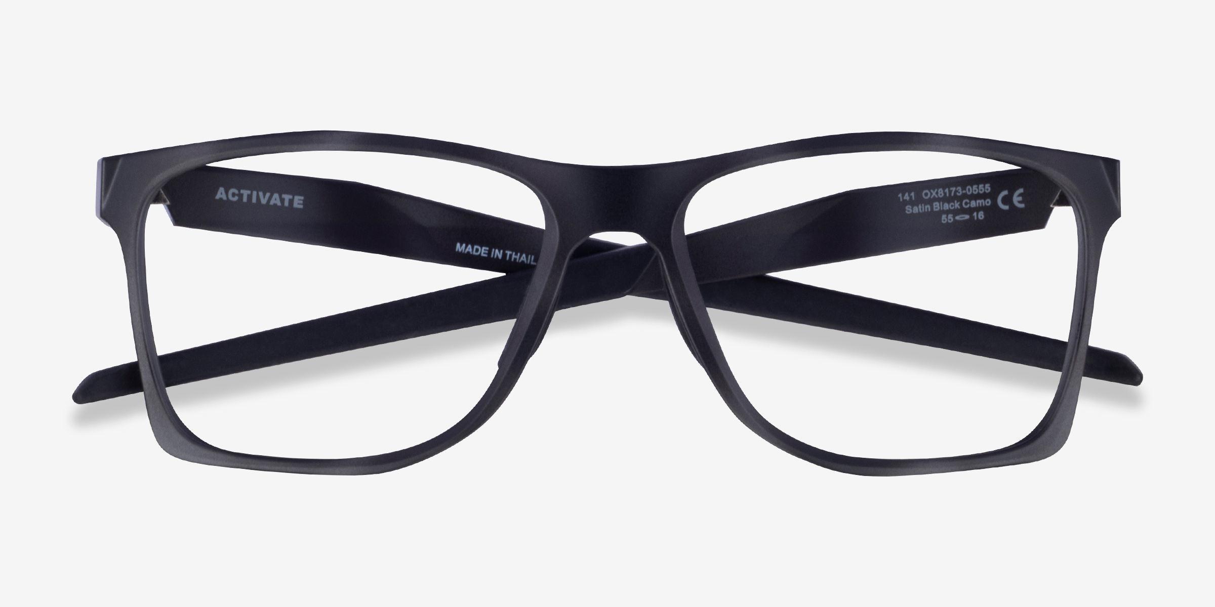 Oakley Activate Square Satin Black Camo Frame Glasses For Men