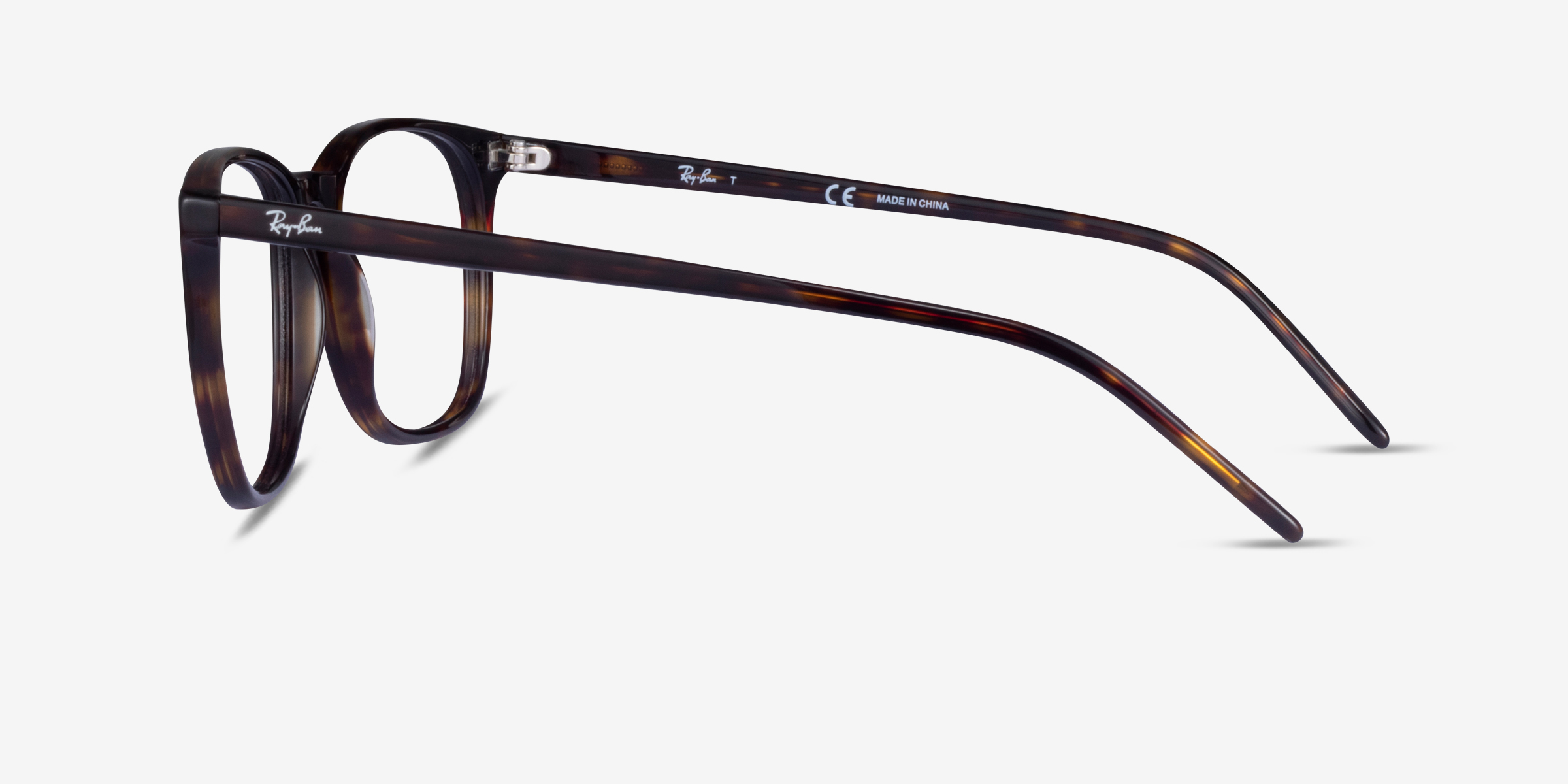 Ray-Ban RB5387 - Square Dark Tortoise Frame Eyeglasses | Eyebuydirect