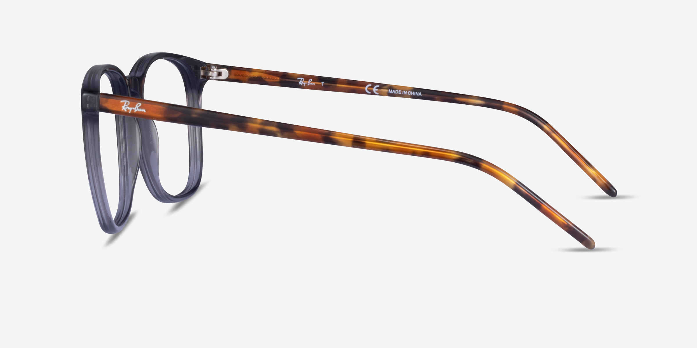 Ray-Ban RB5387 - Square Gray Frame Eyeglasses | Eyebuydirect