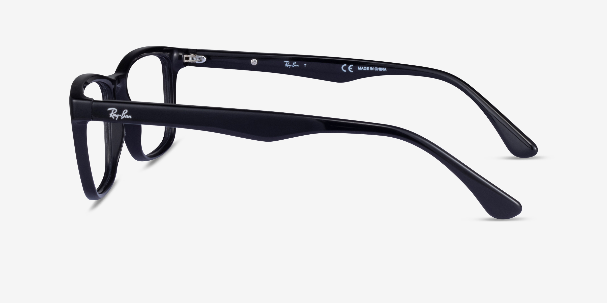 Ray-Ban RB5279 - Rectangle Black Frame Eyeglasses | Eyebuydirect