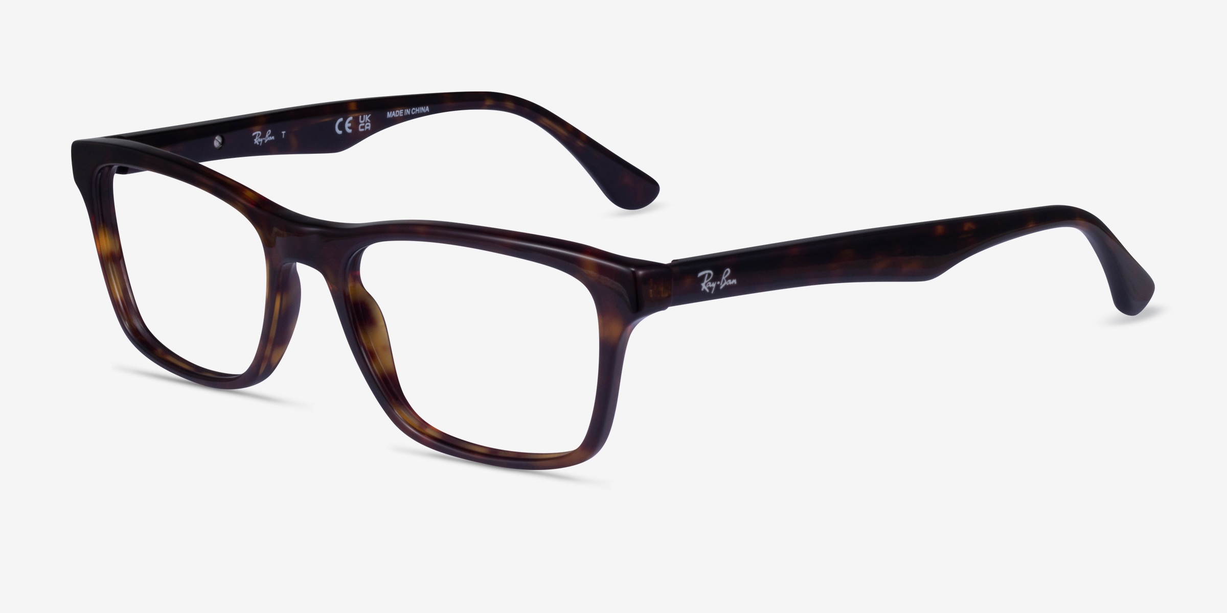Ray-Ban RB5279 - Rectangle Dark Tortoise Frame Eyeglasses | Eyebuydirect