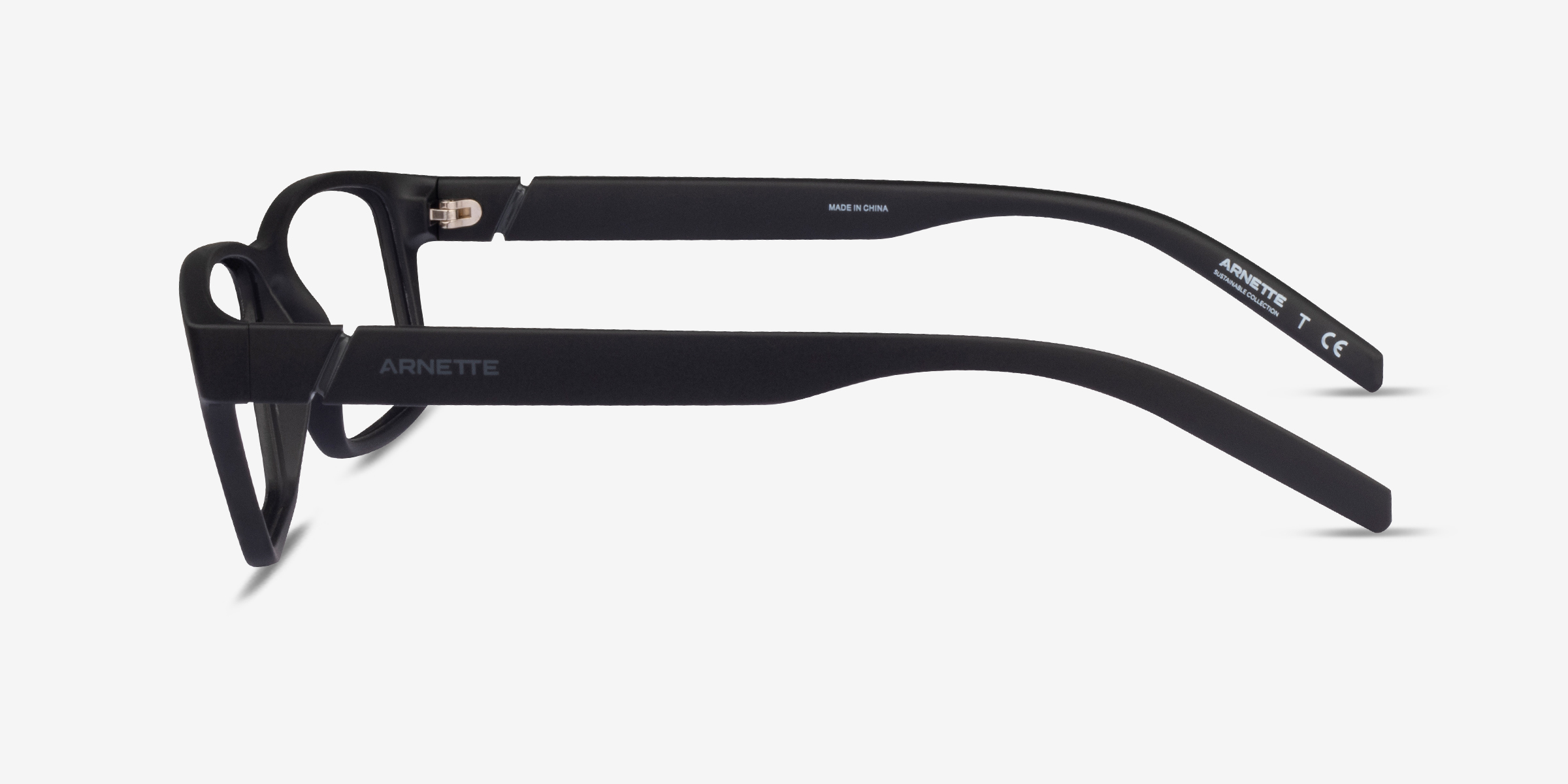 ARNETTE Leonardo - Rectangle Matte Black Frame Eyeglasses ...