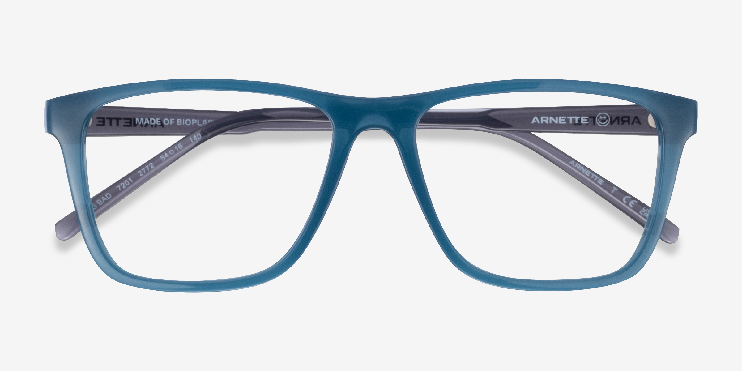 ARNETTE Big Bad - Square Transparent Teal Frame Eyeglasses | Eyebuydirect